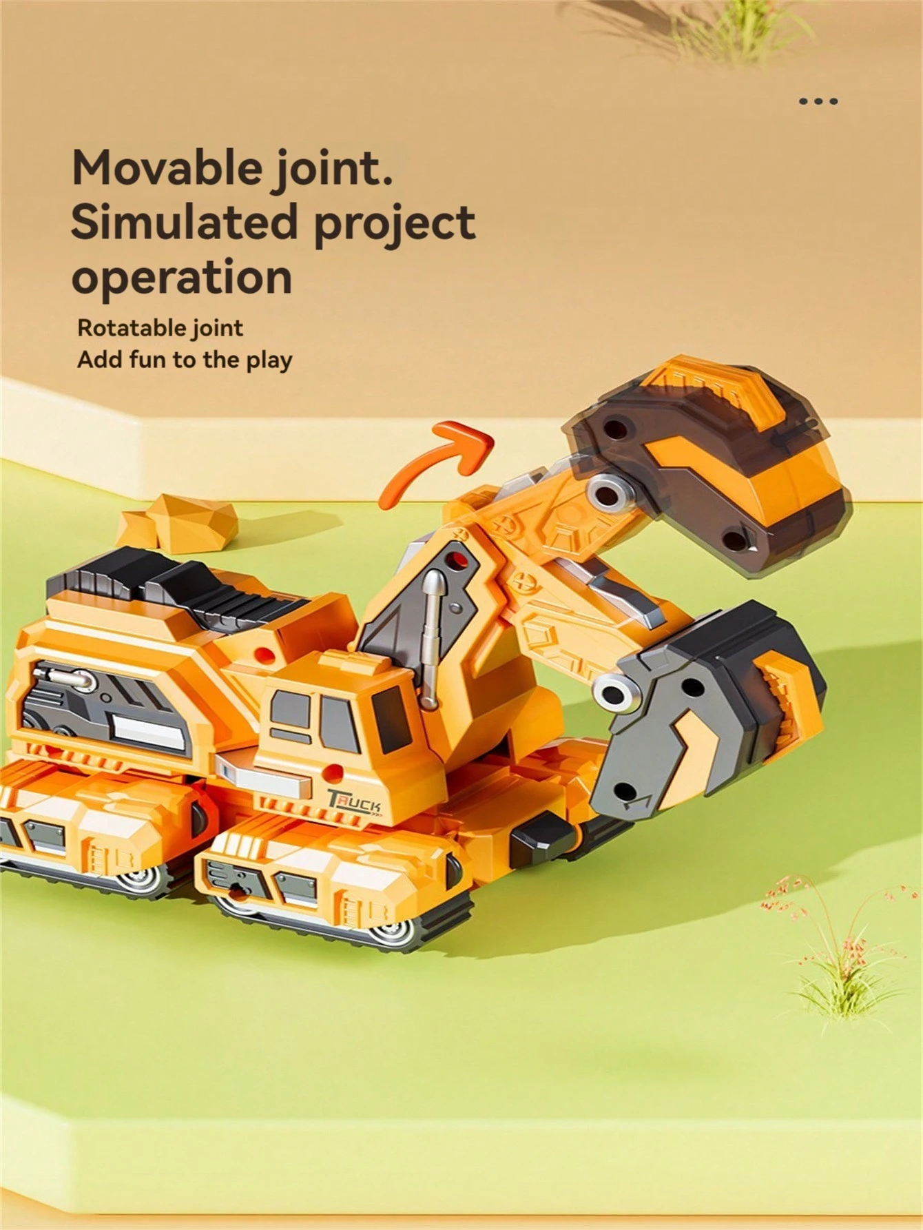 Kids' Collision Transforming Dinosaur Excavator Inertia Clash ...