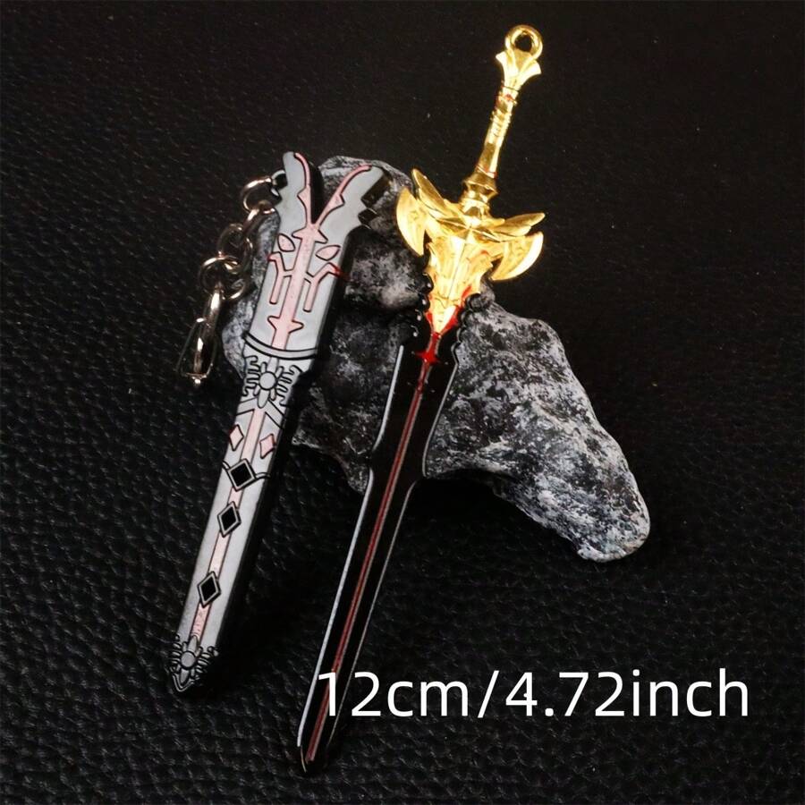1pc Metal Sword Mini Weapon Pendant Key Chain, Decorative Ancient Metal ...