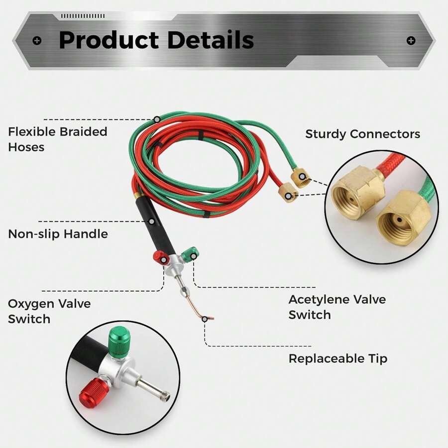 Welding Torch Kit - Multifunctional Mini Oxygen Welding Gun With 5 ...