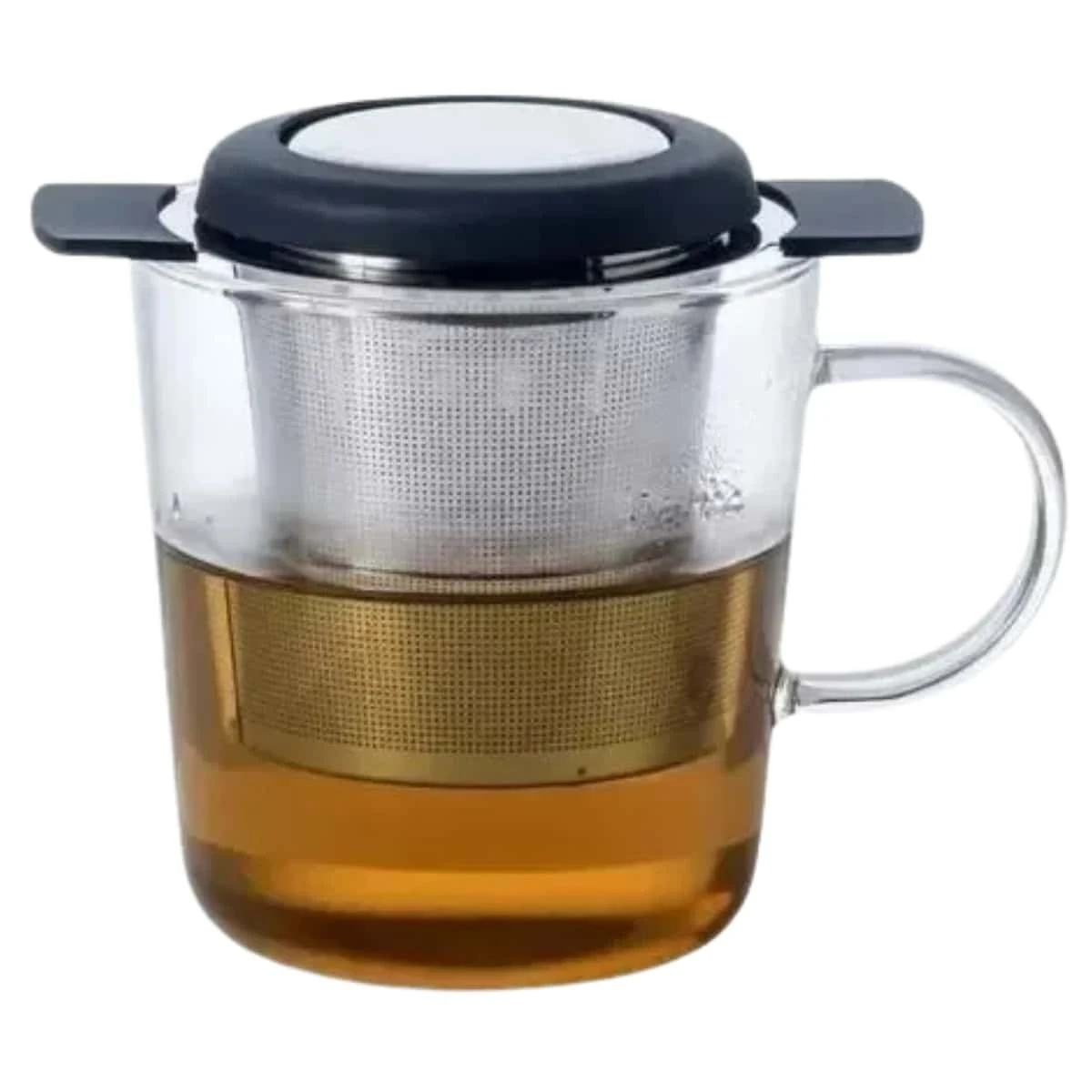 Tea Infuser Strainer With Lid Herbal Sieve Stainless Steel Basket Shape ...