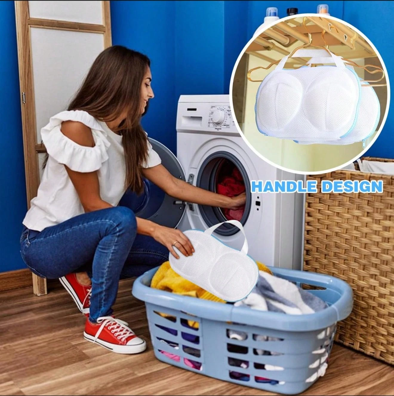 1pc/Set 3D Bracket Laundry Bag, Washing Machine Dedicated Anti ...