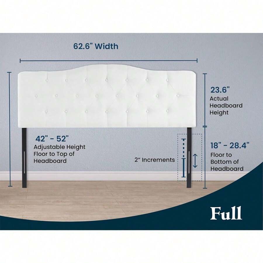 Headboards For Full Size Bed, Upholstered Button Tufted Bed Headboard ...