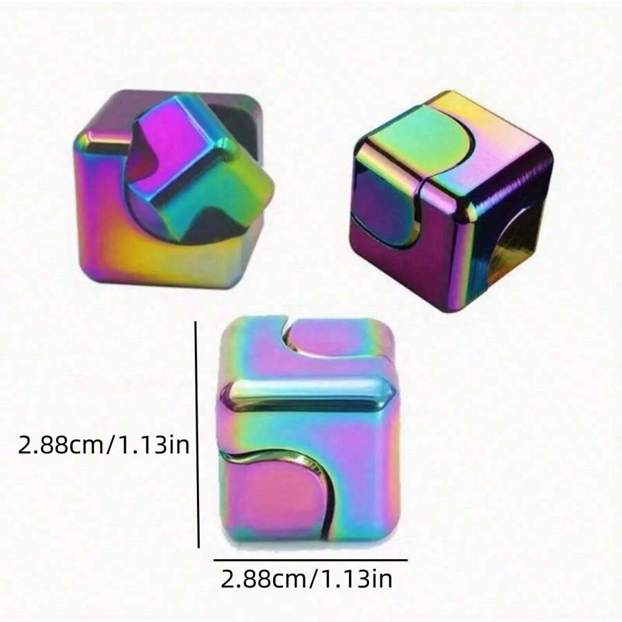 Metal Spinning Cube, Stress Relief Fidget Toy, High-Speed Bearing ...
