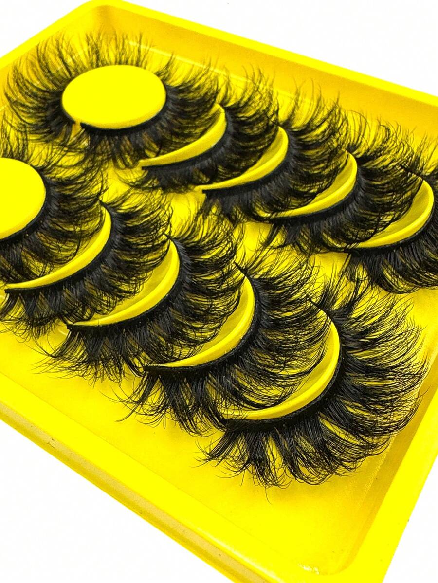 6 Pairs Thick Long False Eyelashes, Dramatic 3D Faux Mink False Lashes ...