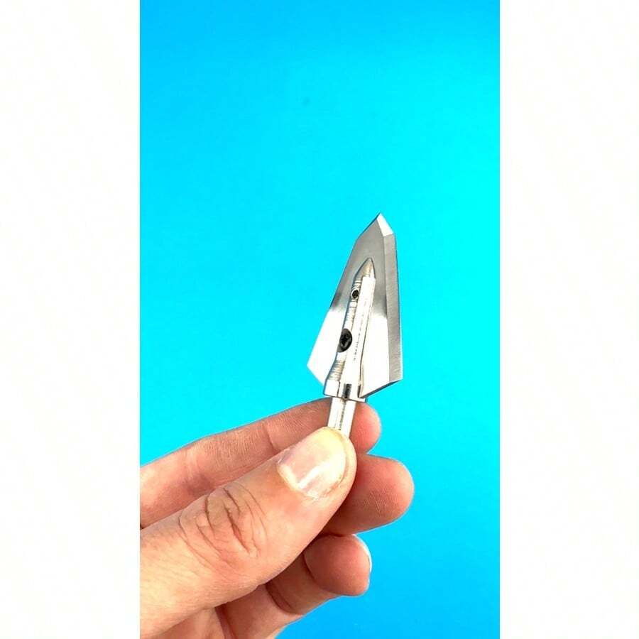 6 Qty 200 Grain Solid Fixed Single Bevel Traditional Hunting Broadheads ...