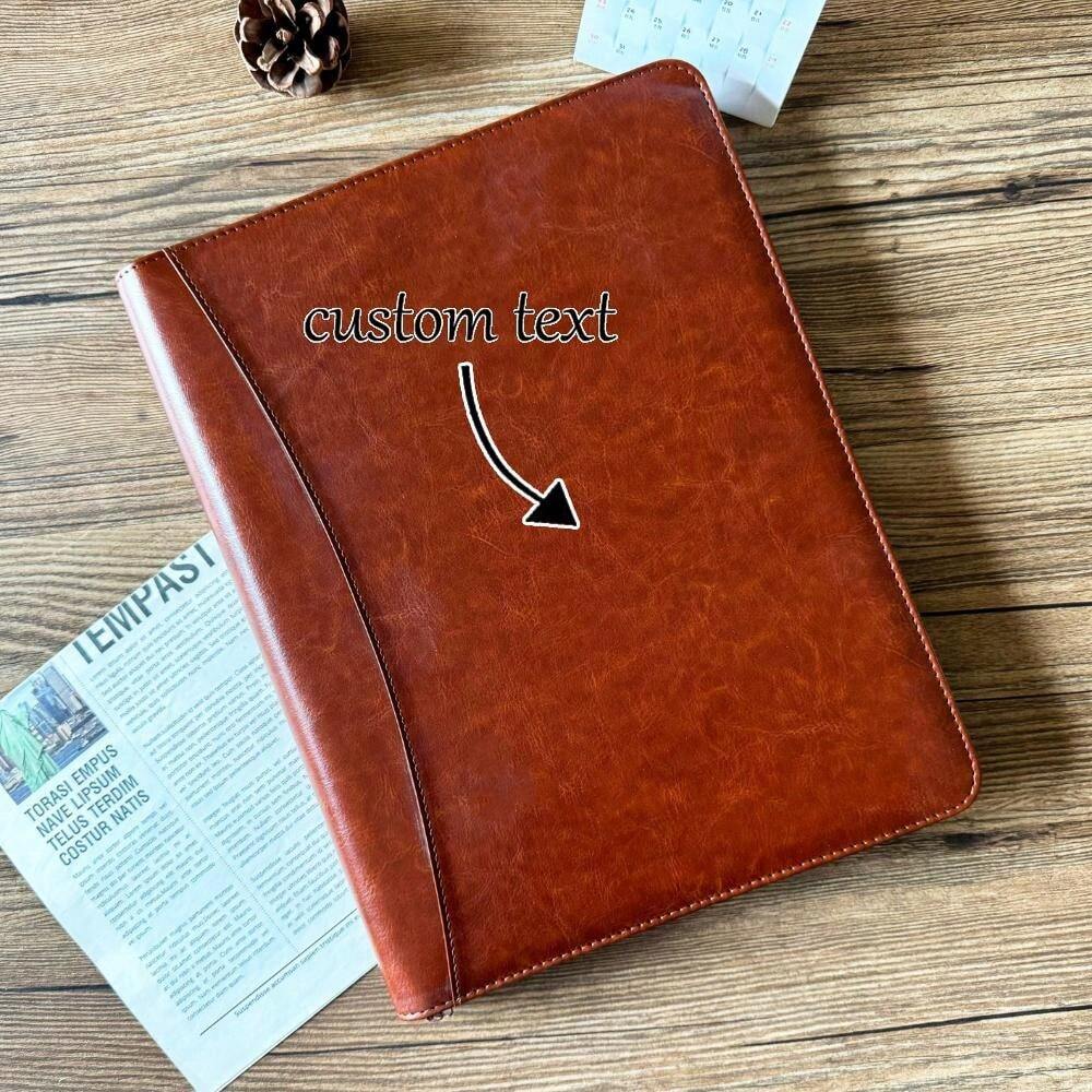 Custom A4 Portfolio, Portable Zipper Bag Folder Business Sales Folio ...