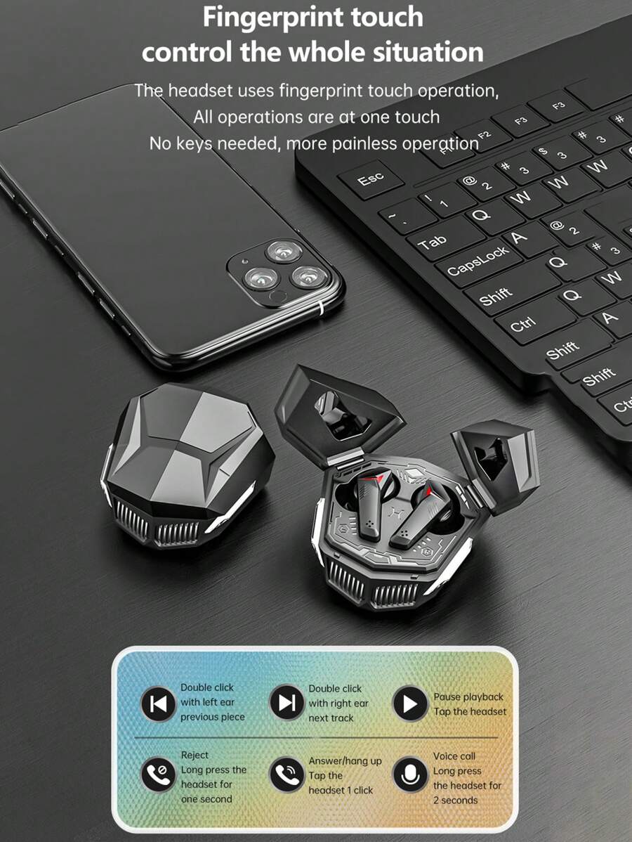 Gaming Wireless Headset Mecha Wind In-Ear Sports TWS Headset | SHEIN