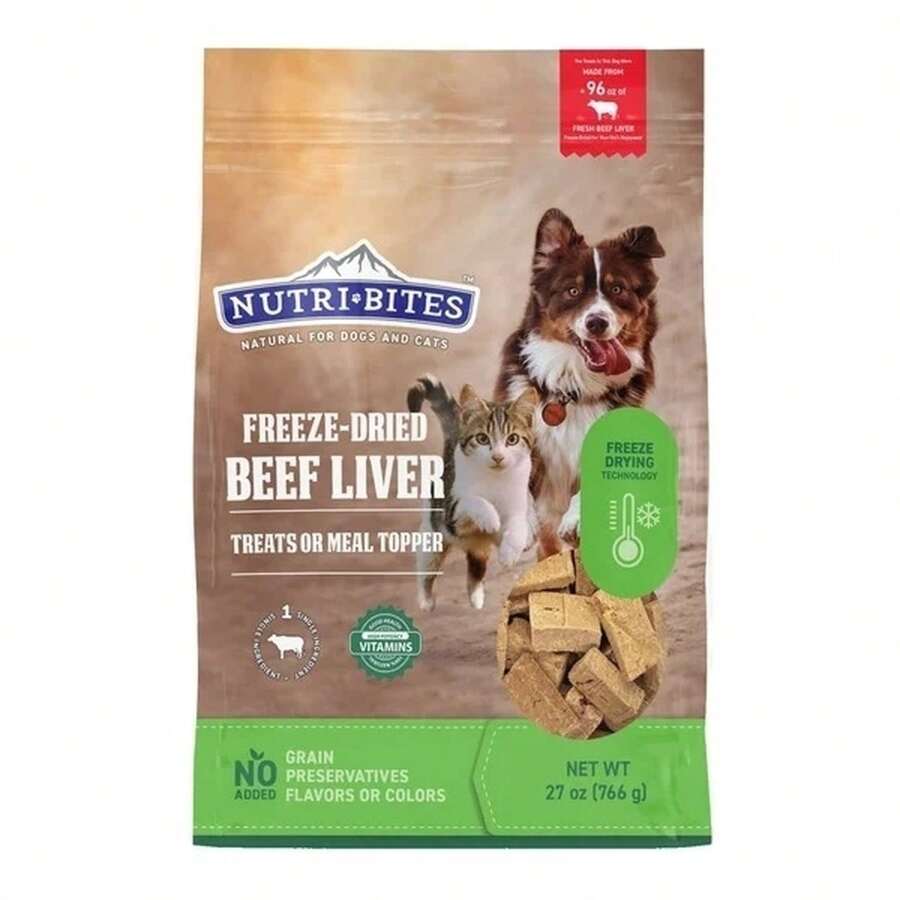 Nutribites Nutribites Beef Liver Dog And Cat Treats Freeze Dried 27 ...