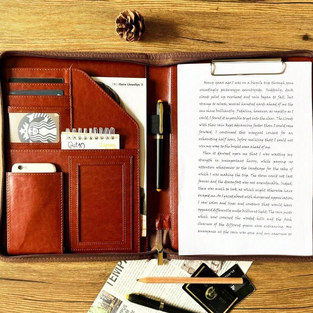 Portafolio personalizado tamaño A4, carpeta con cremallera portátil ...