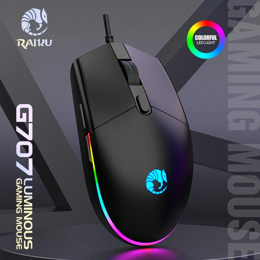 G707 Wired 6 Keys Mouse Colorful Lighting Gaming And Office Compatible ...