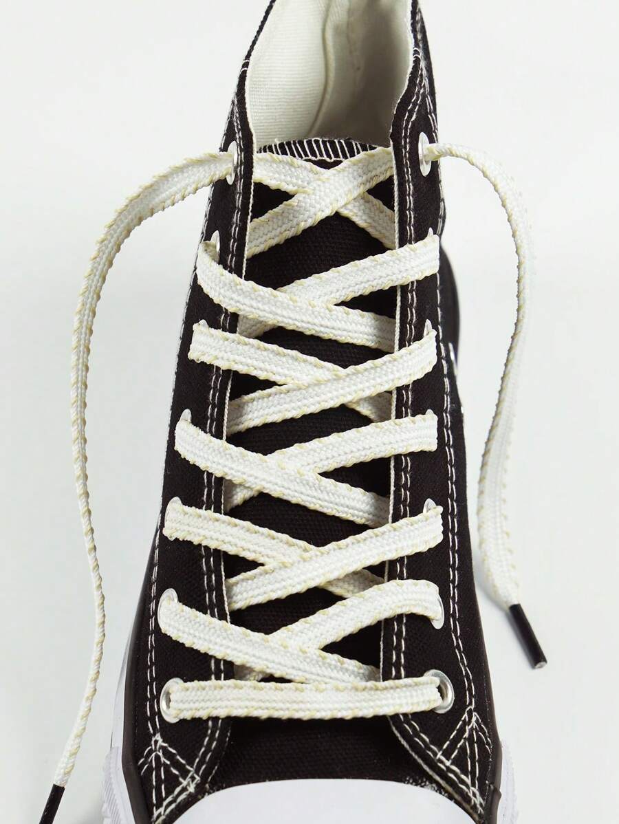 1 Pair Of Flat Simple Beige Wheat Ear Shoe Rope Running Shoe Laces for ...