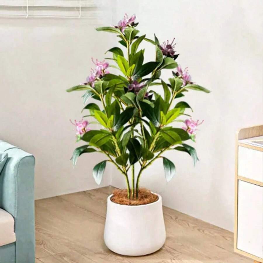Tropical Artificial Ficus Large Banyan Plants Plastic Fiddle Fig Tree ...