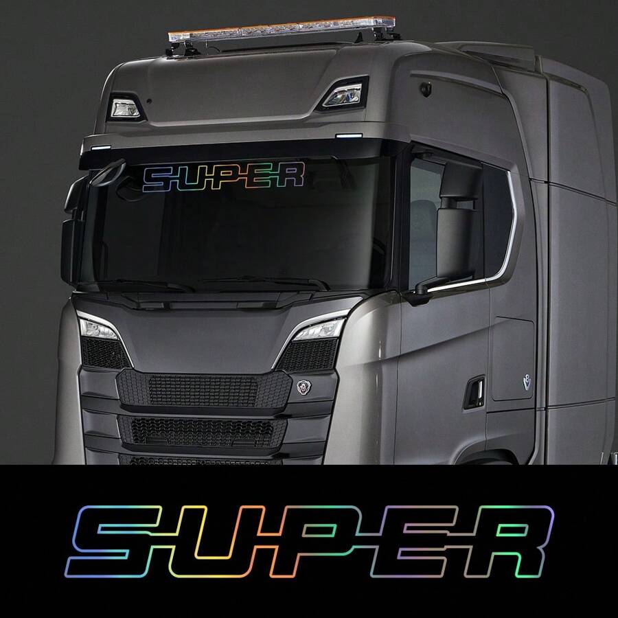 SUPER Car Windshield Windscreen Sticker For Scania R S G Series Front ...