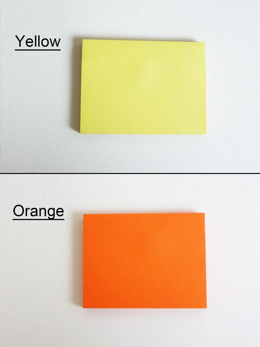 1set - Solid Color Rectangular Sticky Note, Simple Self-Adhesive ...