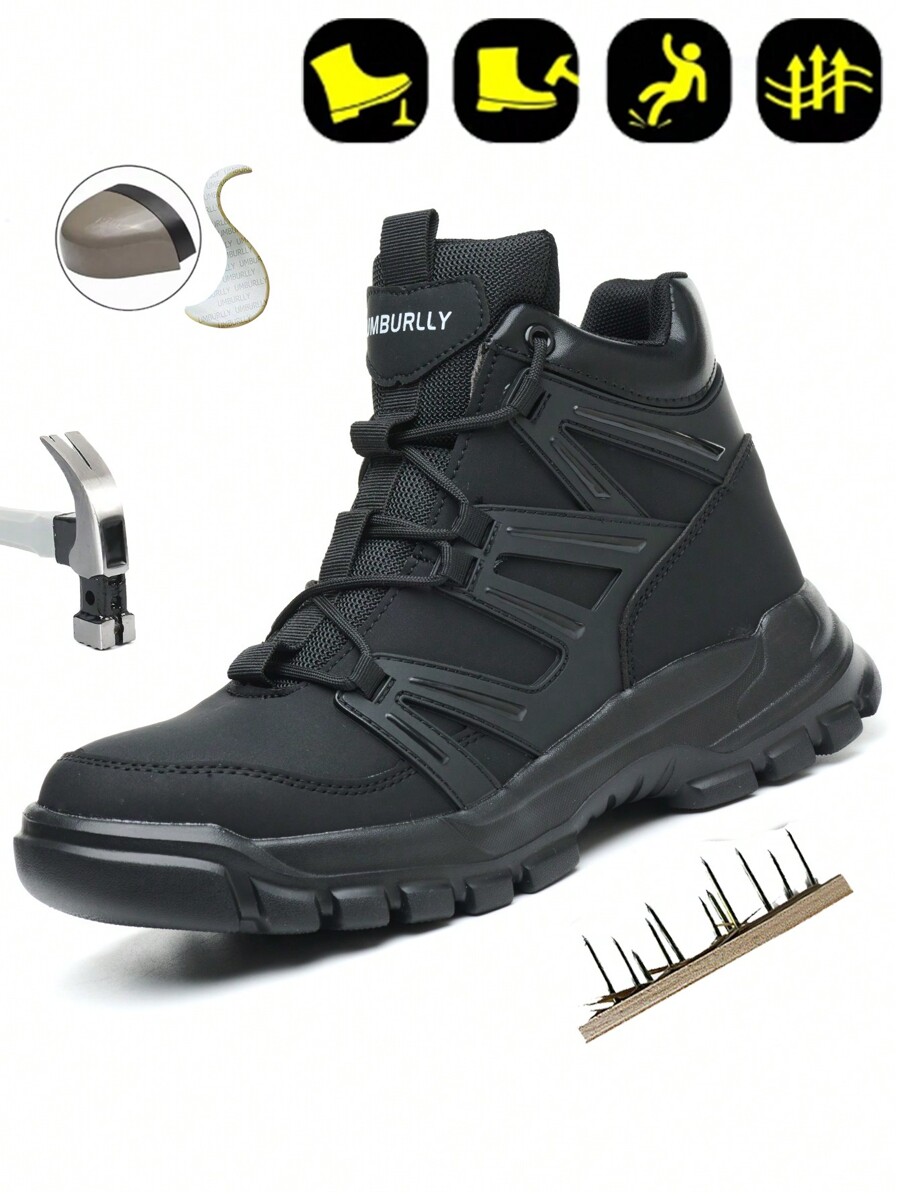 UMBURLLY Winter Men's Steel Toe Safety Shoes, Reinforced Padded Anti ...