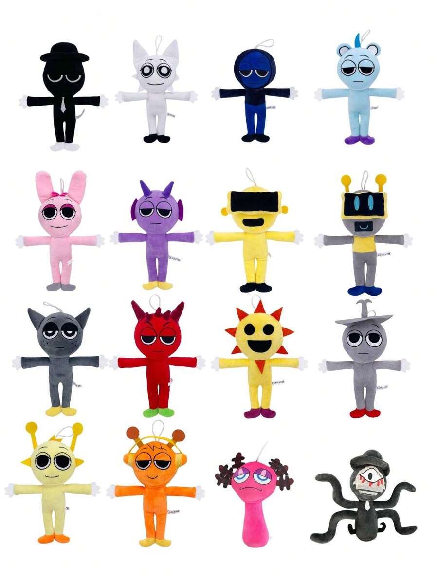 Sprunki Plush, 9'' Sprunky Wenda e Gray Plushies, Sprunk Soft e Funs ...