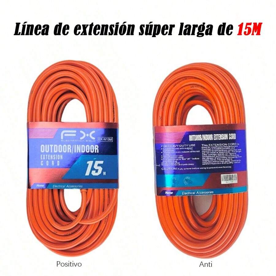 15M Heavy Duty Electrical Extension Cord Multi-Socket Orange | SHEIN ...