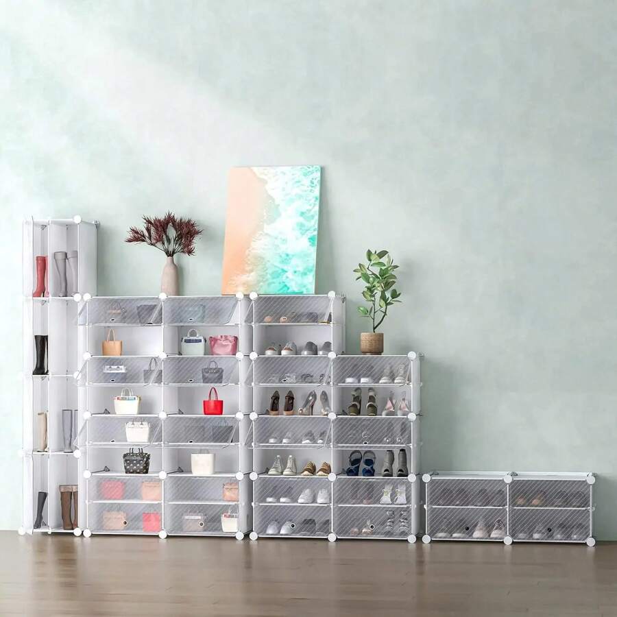 Shoe Rack For Entryway 6 Cube 12-Tier Shoe Storage Cabinet 24 Pairs ...
