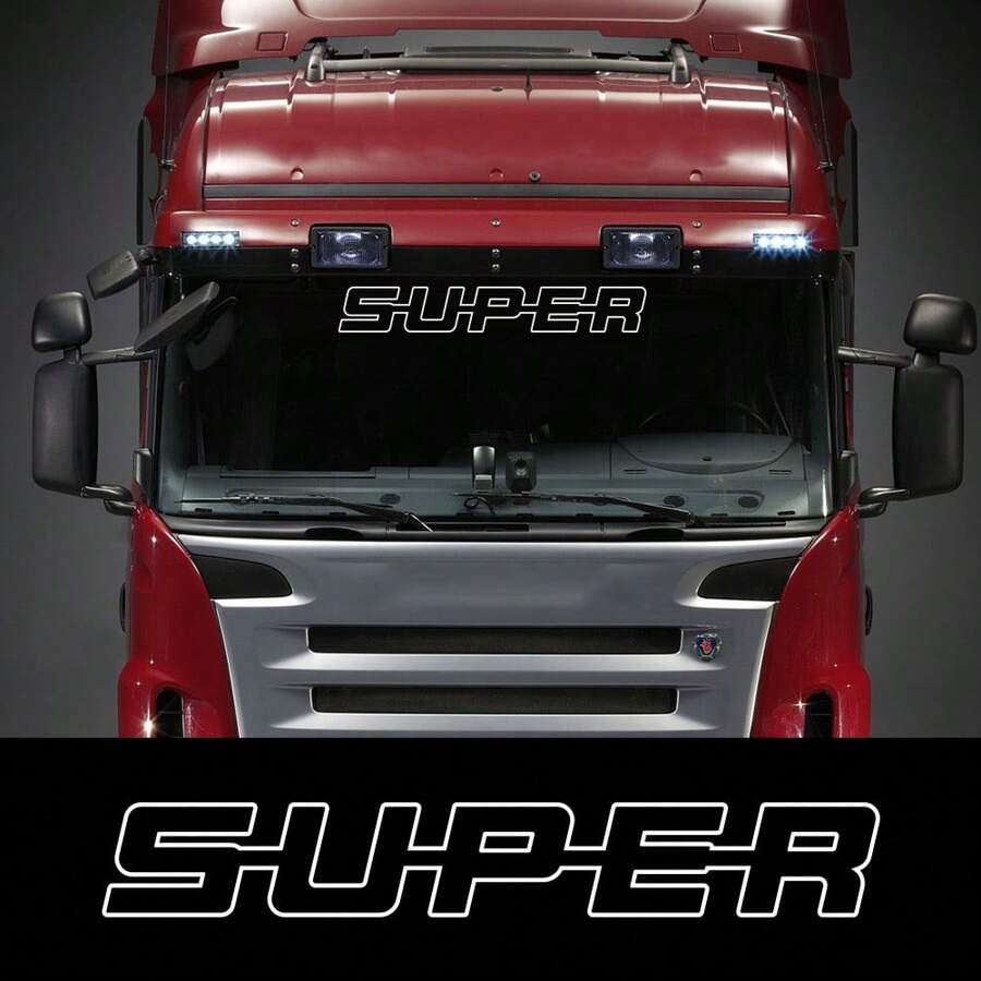 SUPER Car Windshield Windscreen Sticker For Scania R S G Series Front ...