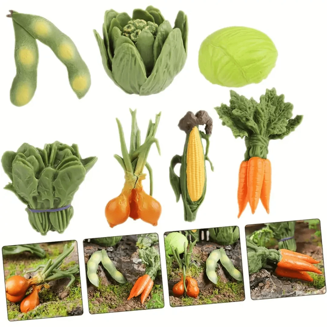 7-Piece Vegetable Model Toy Set - Artificial Corn, Mini Simulation ...