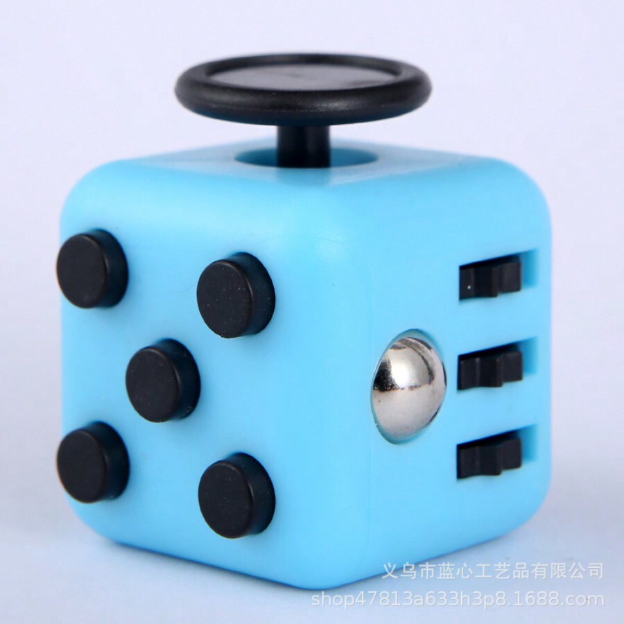 6-Sided Fidget Cube Stress Relief Toy, Anti-Anxiety Pressure Release ...