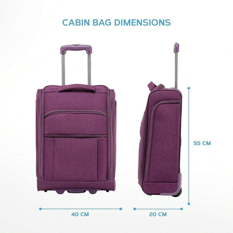 55x40x20cm Ryanair Maximum Size Carry On Priority Hand Luggage Case ...