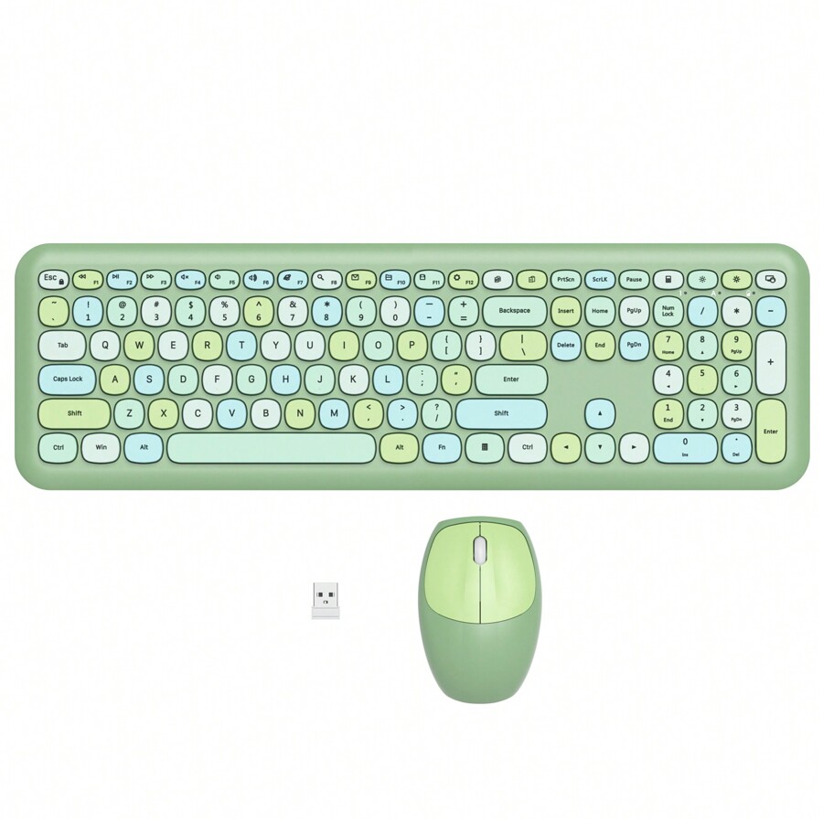 SURMEN Wireless Typewriter Keyboard And Mouse Combo American Layout ...