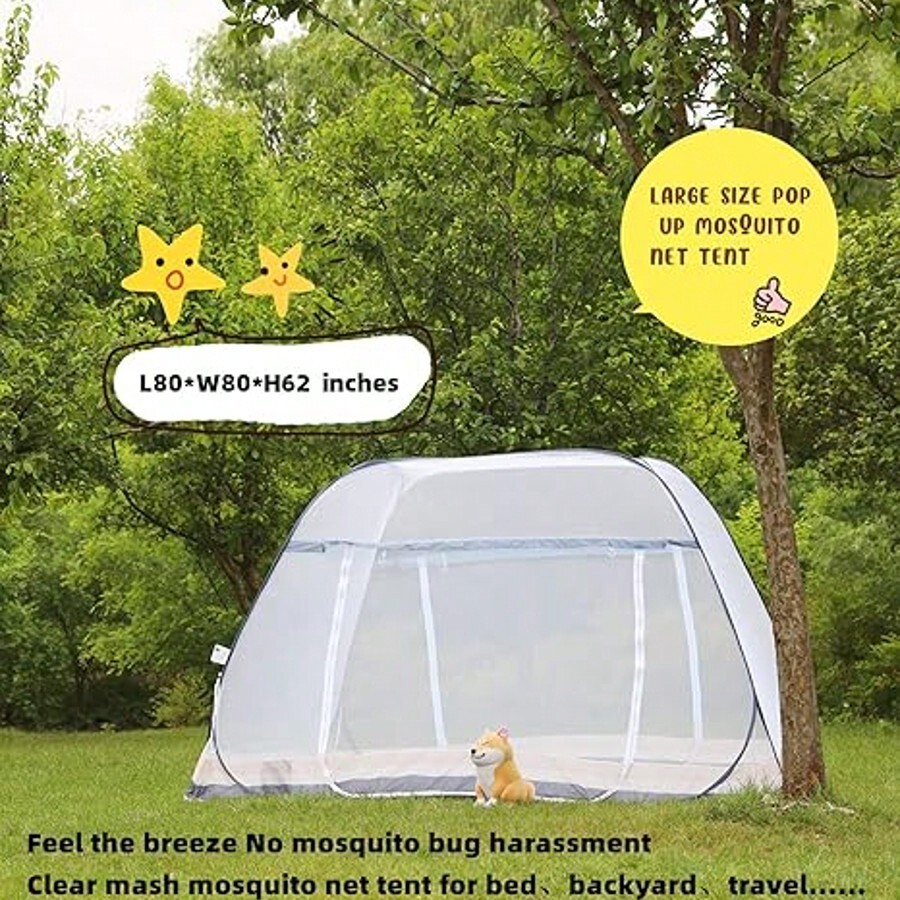 Folding Mosquito Net Tent Canopy Curtains For Beds Pop Up Mosquito Net ...