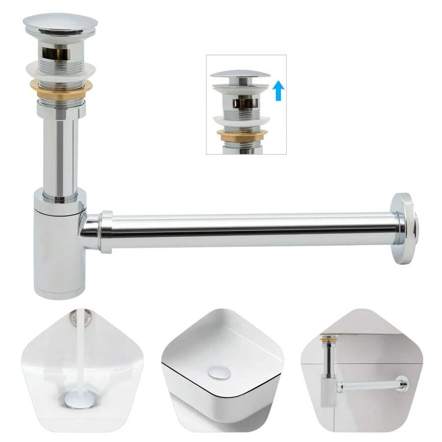 YUNRUX Valvola di scarico a scomparsa Raccordo di scarico con ...