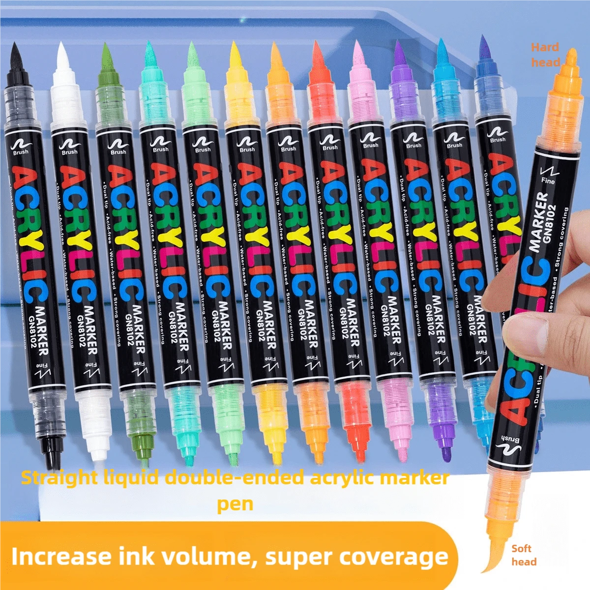 168/120/84/60/36 Colors Acrylic Markers Set With Dual Tips, Soft Nibs ...