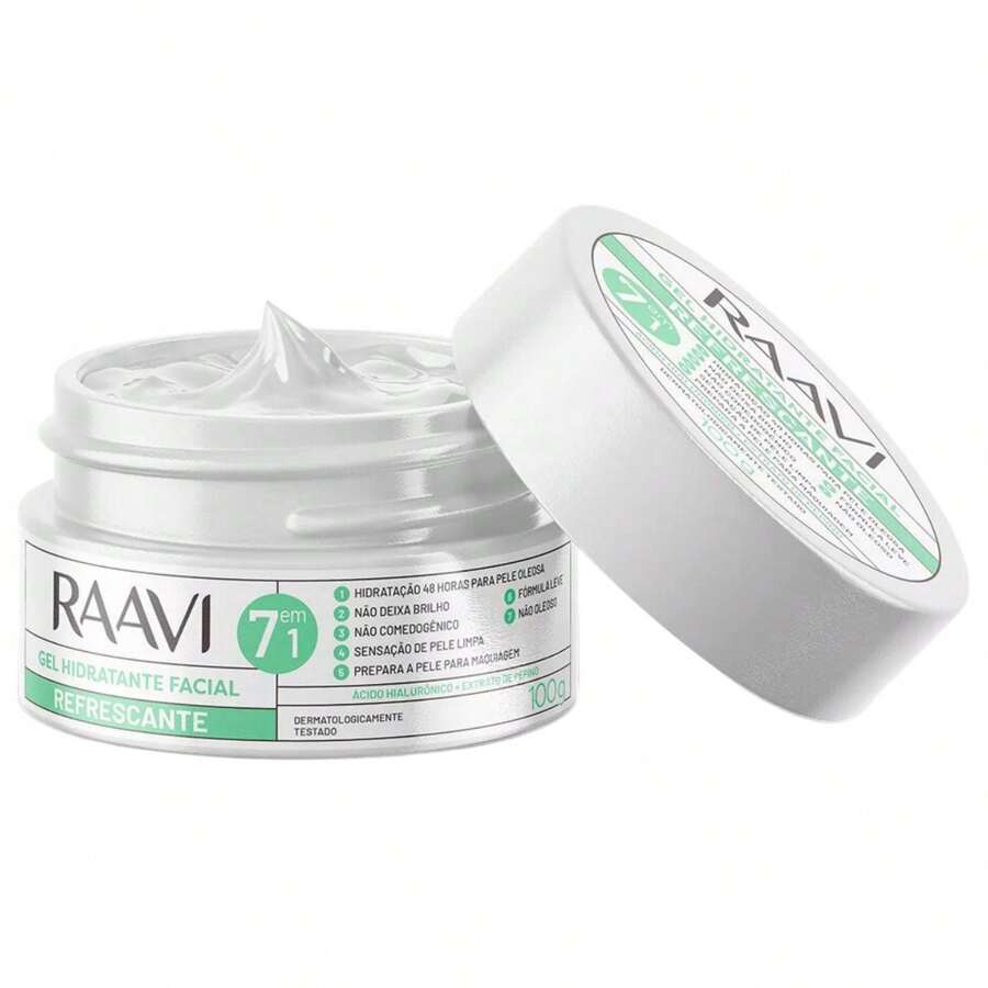 Gel Hidratante Facial Raavi 7 Em 1 - 100g Pele Oleosa | SHEIN Brasil