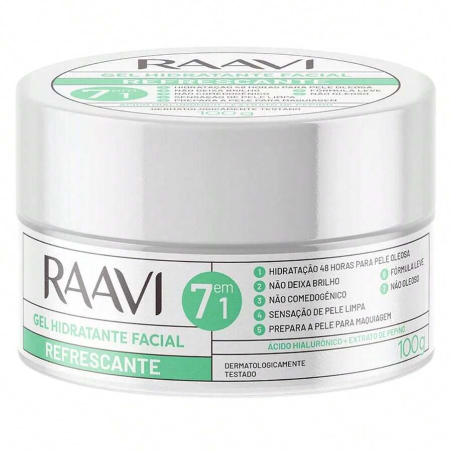 Gel Hidratante Facial Raavi 7 Em 1 - 100g Pele Oleosa | SHEIN Brasil