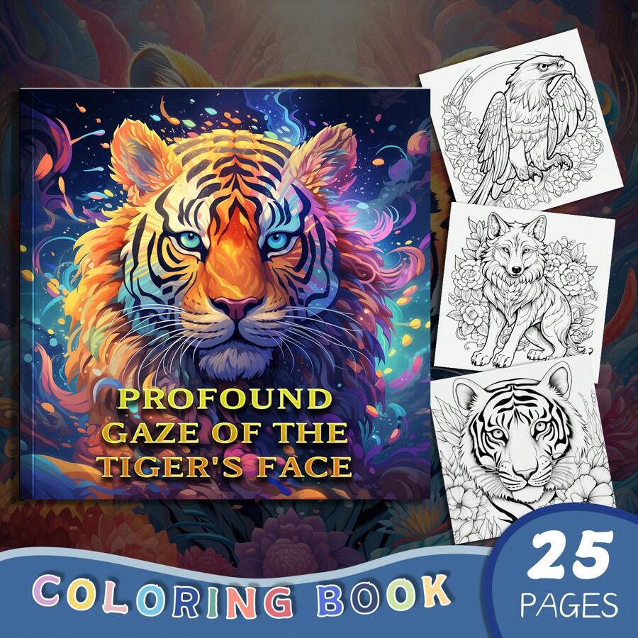 1PC High Quality Coloring Book Cute Animal Theme 25 Anxiety Relief ...