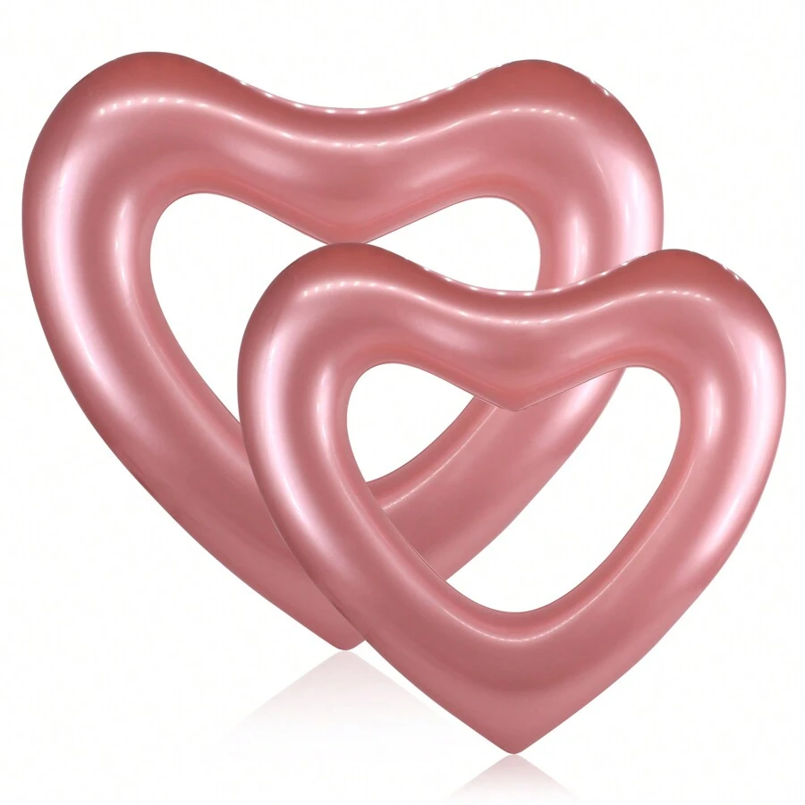 Inflatable Heart Pool Floats, Heart Shaped Summer Swimming Pool Float ...