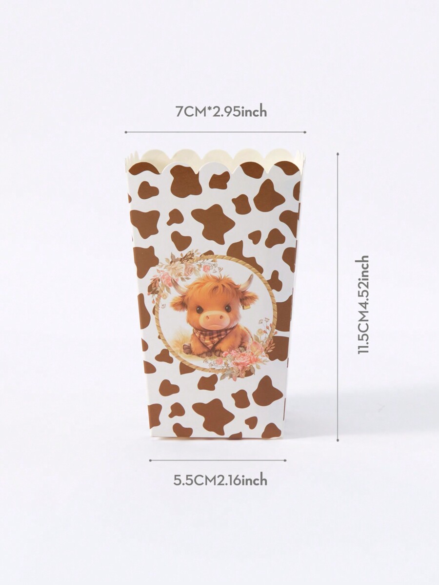 10pcs/24pcs Miniature Ox Food Box, Fries Box, Popcorn Cup, Popcorn ...