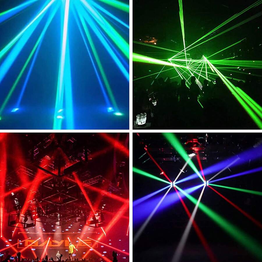 8 LED Spider Moving Head Light RGBW Beam Stage Lights, Dj Rave Light ...