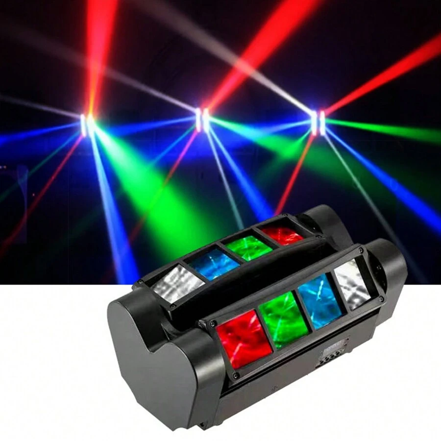 8 LED Spider Moving Head Light RGBW Beam Stage Lights, Dj Rave Light ...
