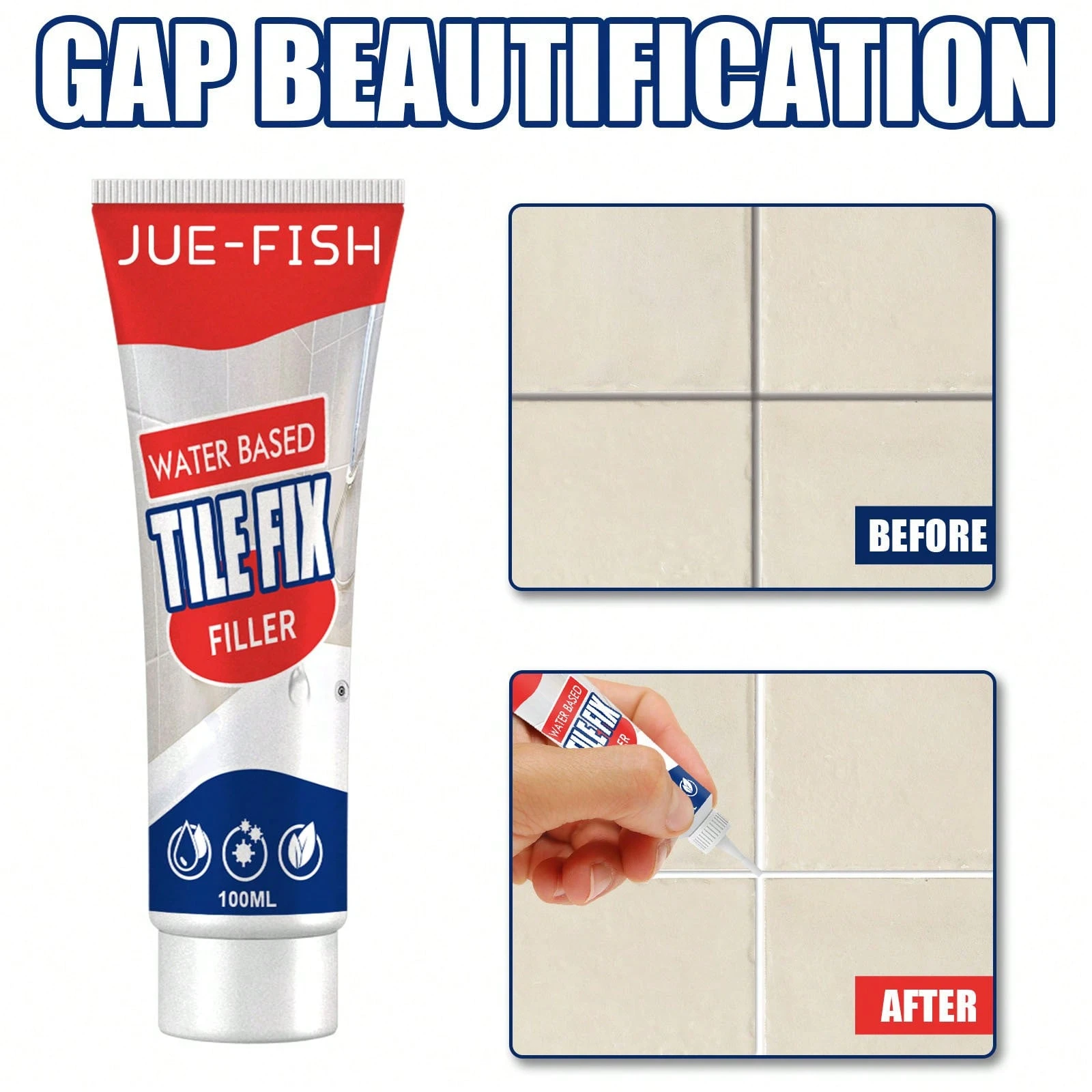 Water-Based Sealant, Waterproof Grout For Bathroom, Kitchen, Floor ...