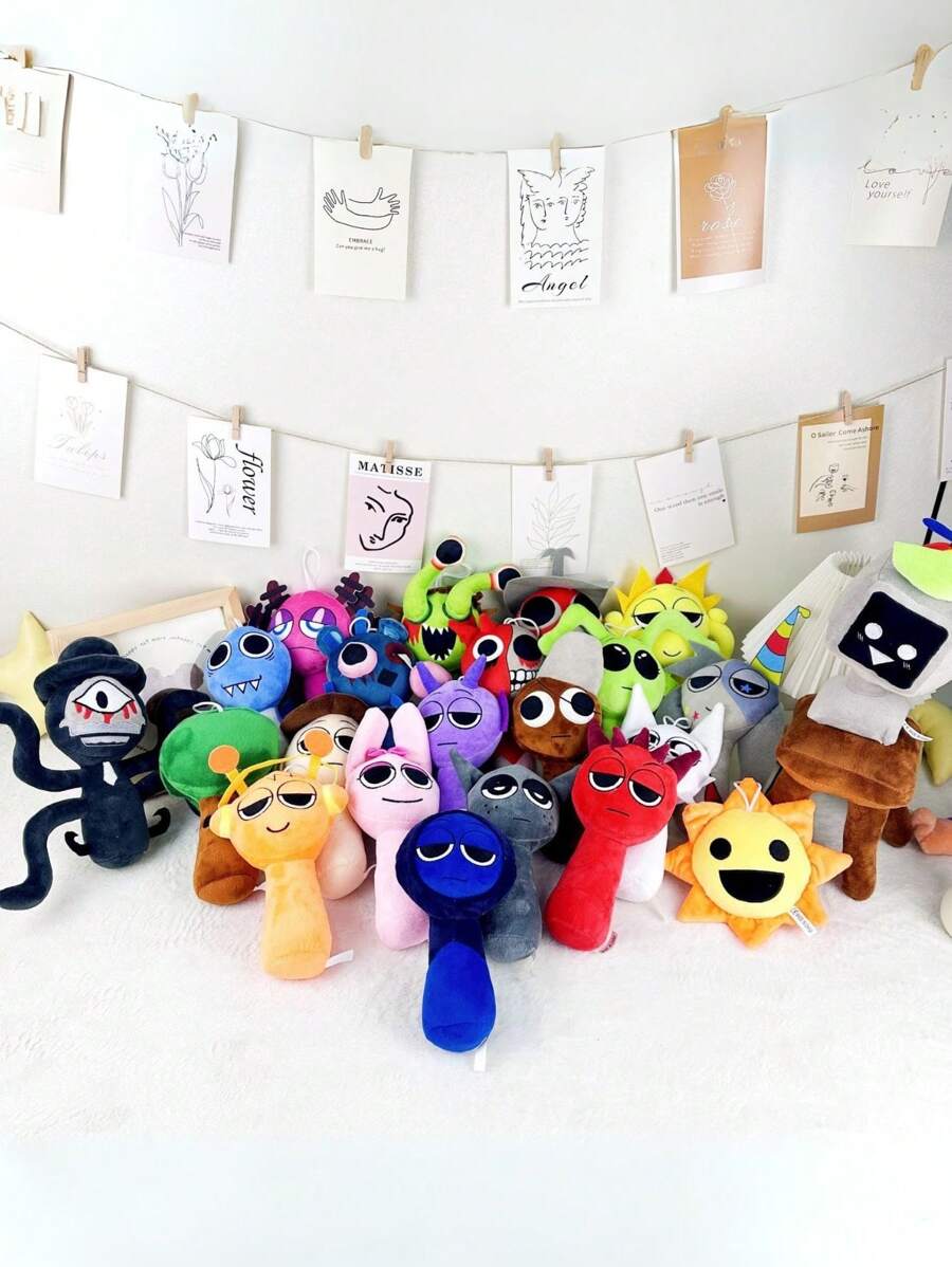 Sprunki Plush, 9'' Sprunky Wenda e Gray Plushies, Sprunk Soft e Funs ...