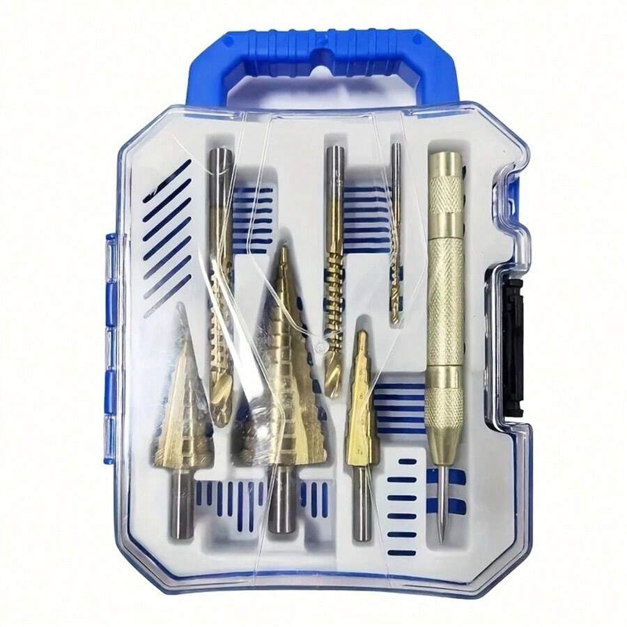 Kit 3 Step Drill Bit + 3 Titanium Steel Side Cutting Drill Bit ...