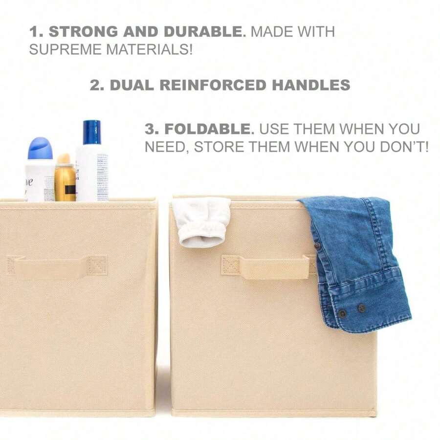 Storage Cubes - 11 Inch Cube Storage Bins (9 Pack) | Foldable Cubby ...