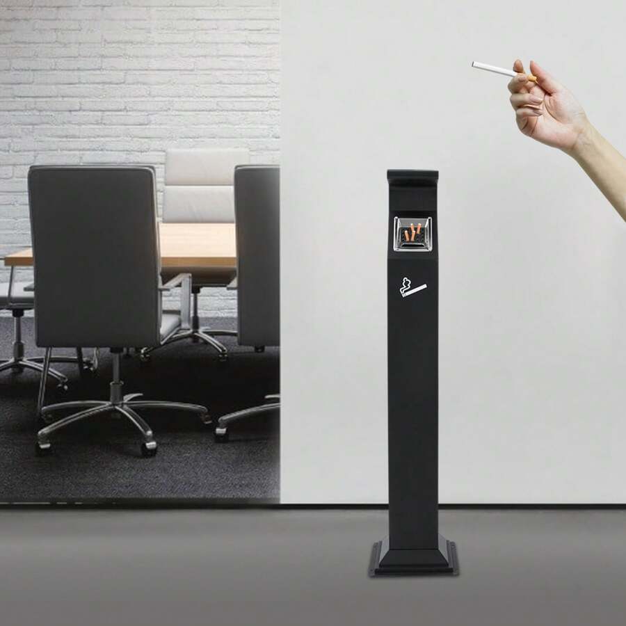 Commercial Trash Can, Outdoor Vertical Trash Bin Metal Trash Bin Waste ...