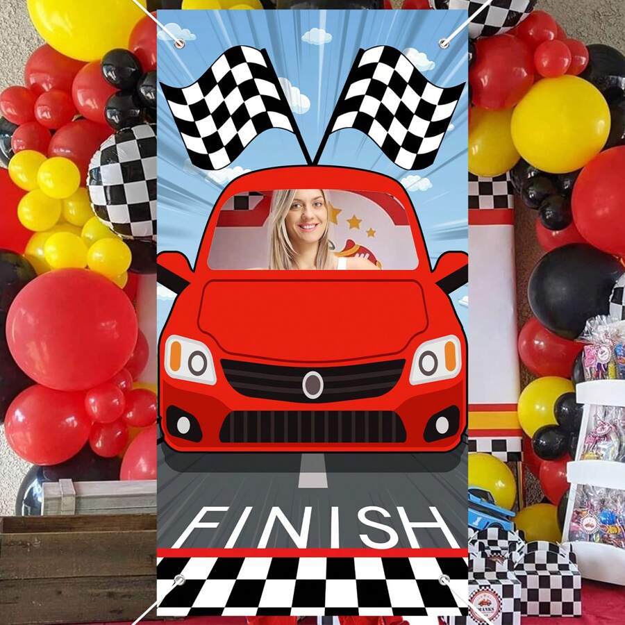 Race Car Birthday Party Decorations Cars Themed Party Photo Booth Props ...