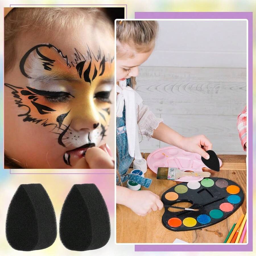 10pcs Face Paint Sponges Painting Sponge High Density Face Painting ...