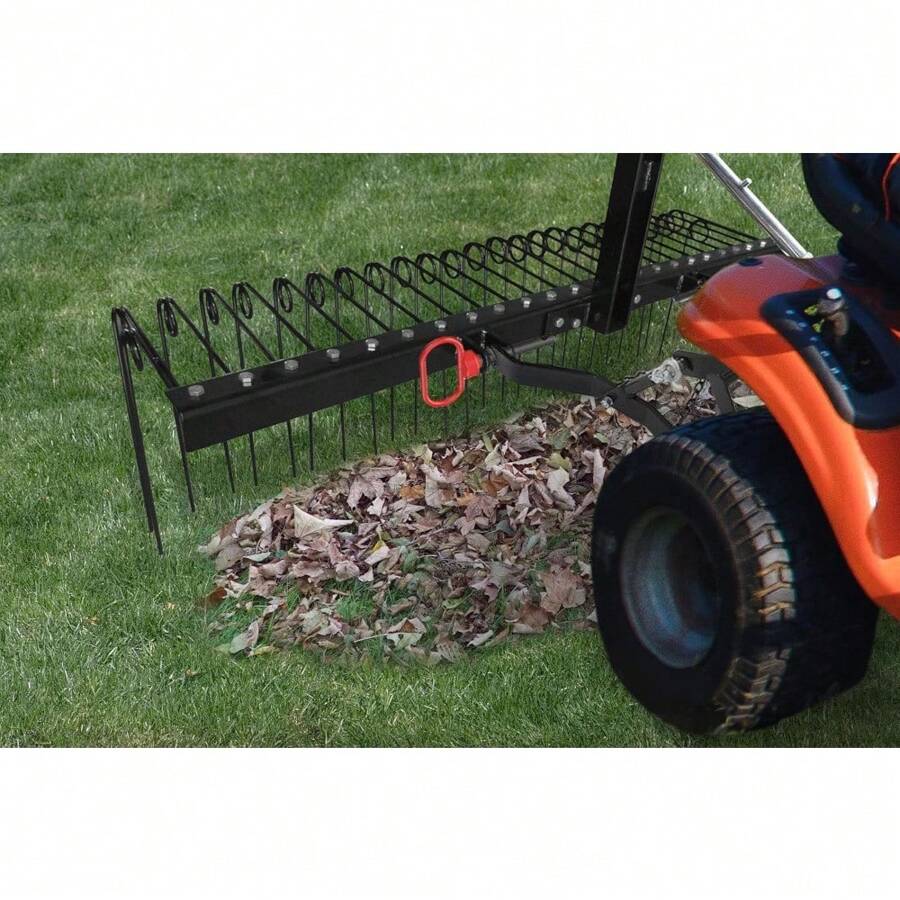 Steel Spring Coil Tine Tow Behind Landscape Rake For Leaves, Pine ...