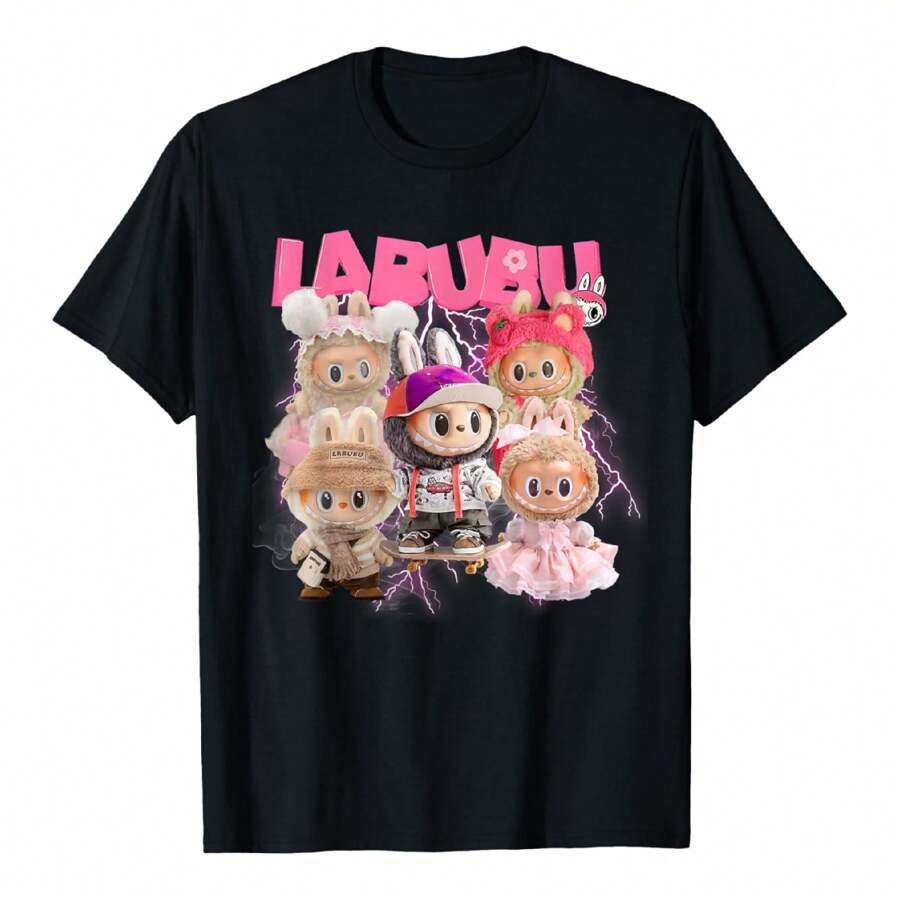 Funny Labubu Cute Labubu The Monsters Meme Vintage T-Shirt | SHEIN UK