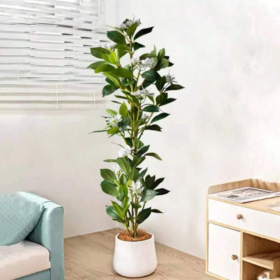 Tropical Artificial Ficus Large Banyan Plants Plastic Fiddle Fig Tree ...