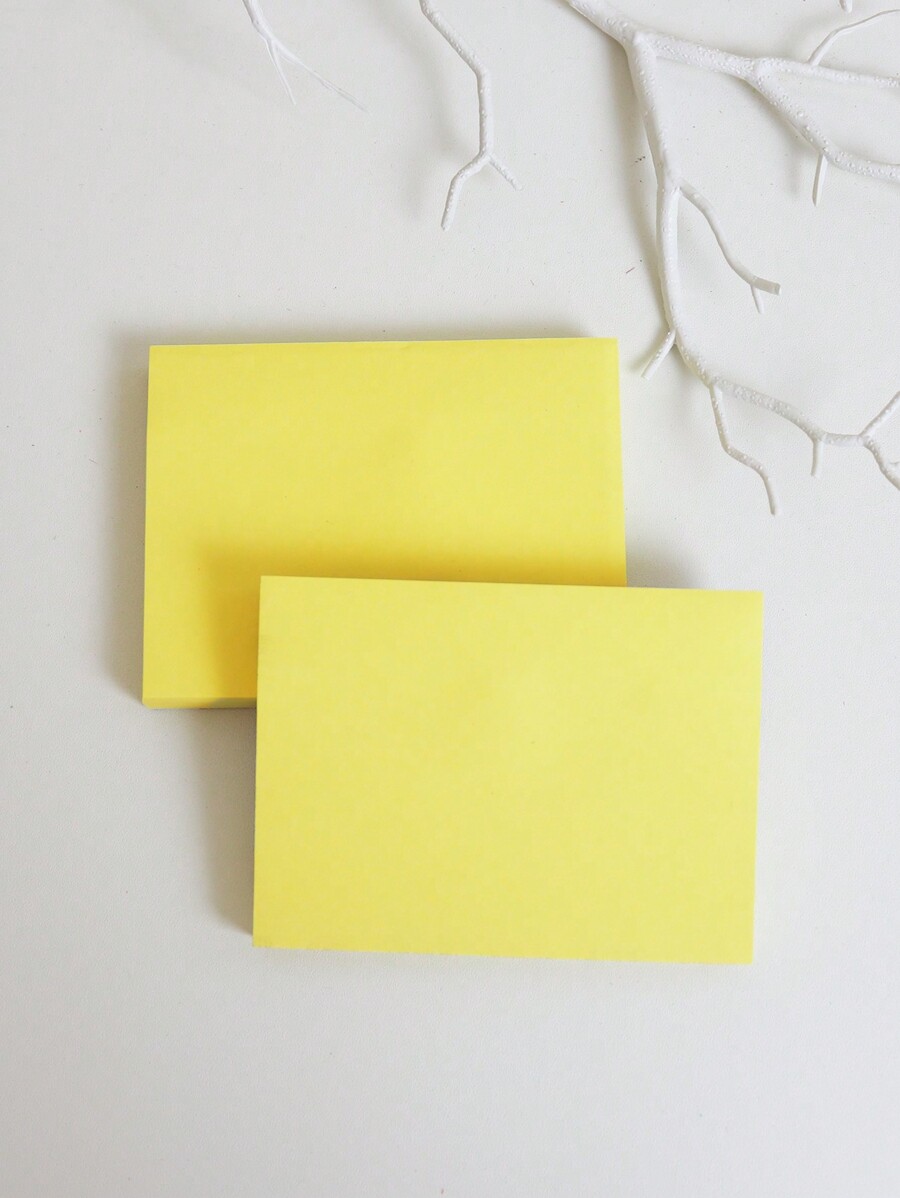 1set - Solid Color Rectangular Sticky Note, Simple Self-Adhesive ...