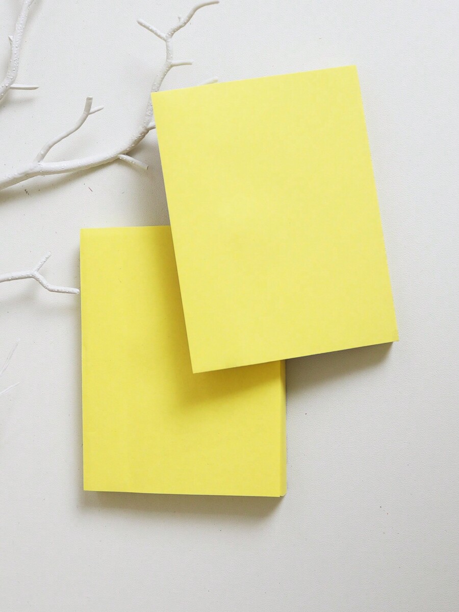1set - Solid Color Rectangular Sticky Note, Simple Self-Adhesive ...