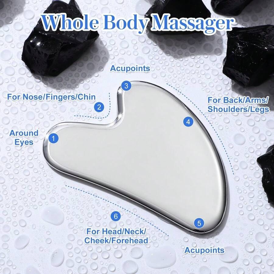 Stainless Steel Face Tool Metal Scraping Board Firming Skin Massage ...